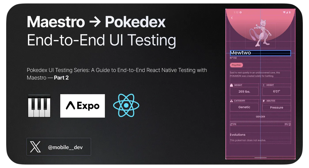 Pokedex UI Testing Series: A Guide to End-to-End React Native Testing ...